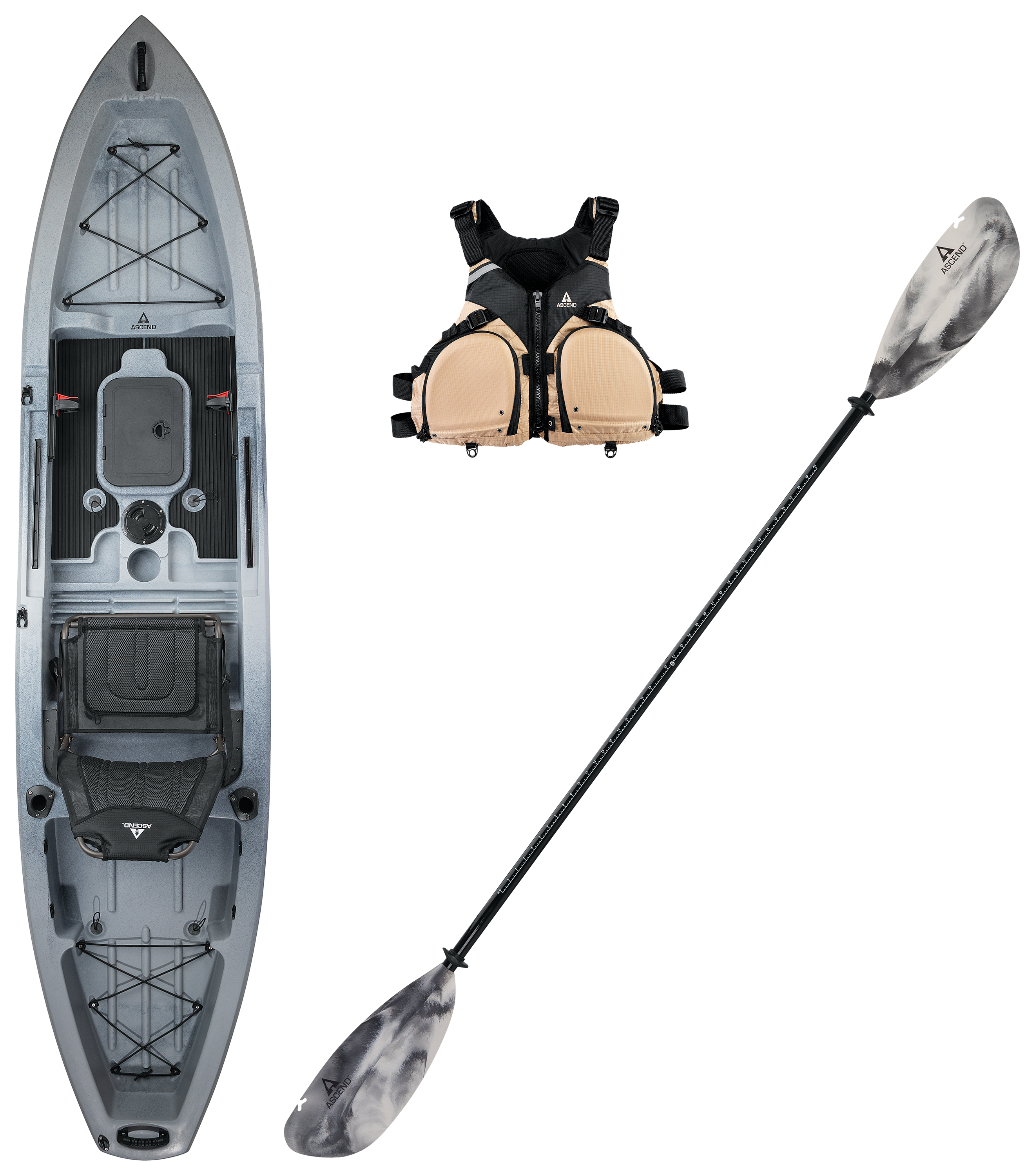 Ascend 12T Titanium Sit-On-Top Kayak Fishing Package | Cabela's